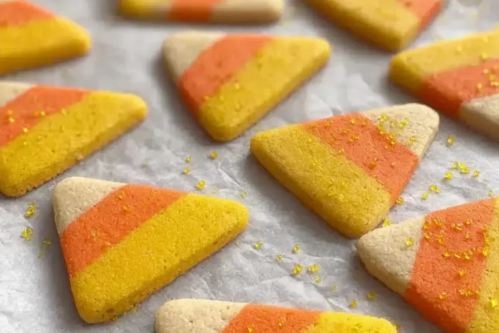 Halloween Shortbread Cookies Easy Candy Corn Cookie Recipe