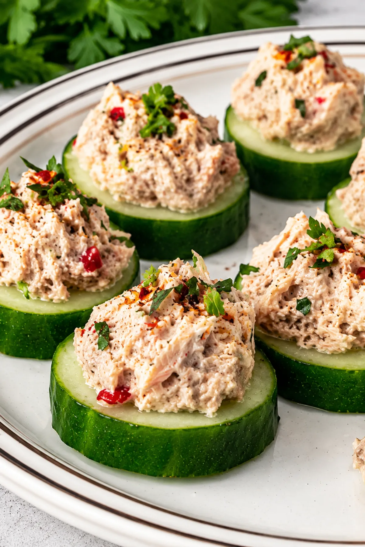 Low Salt Tuna Cucumber Bites Easy 10-Min Snack